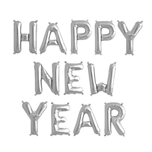 [INFLATED] 16" Happy New Year - Silver – Bang Bang Balloons